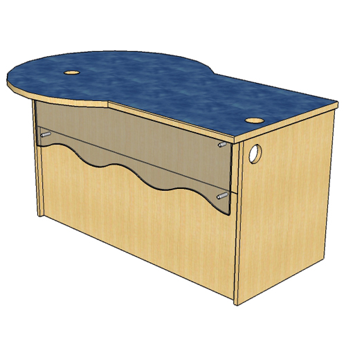 Main item Numbers - Atlantis™ Modular Wood Circulation Desk - 29 in.H x ...