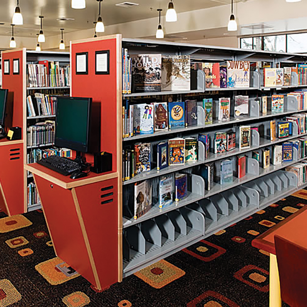 Estey Steel Library Shelving - estey® Steel Cantilever Picture Book ...