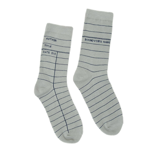 Literary Socks - Library Card Socks