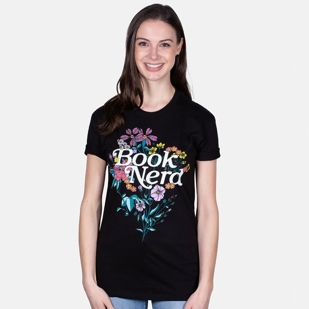 Literary T-Shirts - Book Nerd Floral T-Shirt