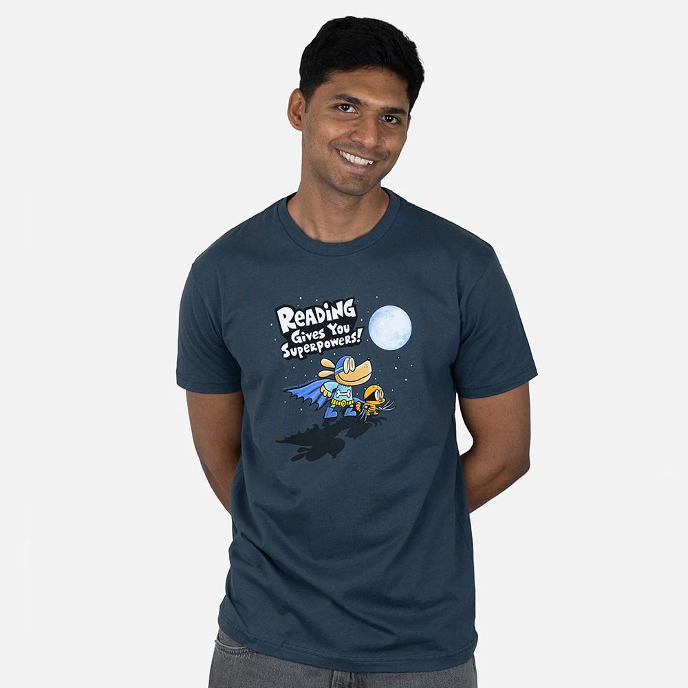 Literary T-Shirts - Dog Man: Reading Gives You Superpowers T-Shirt