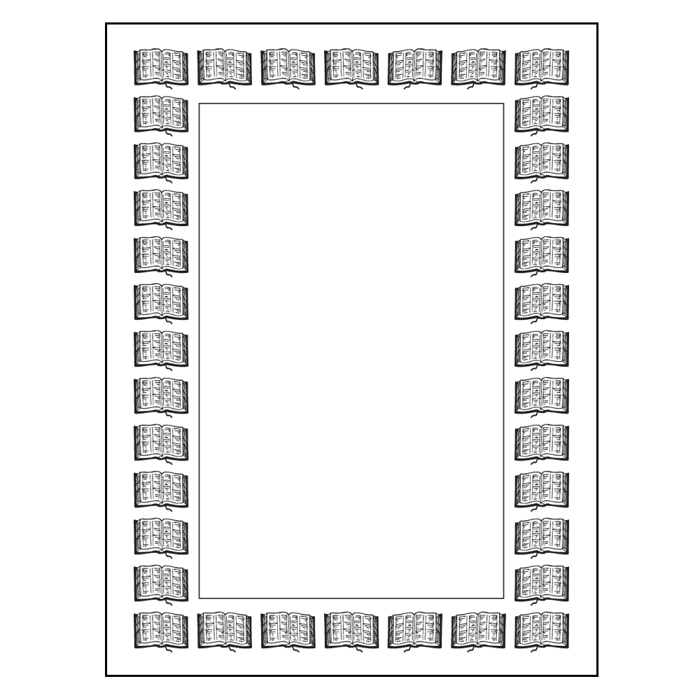 Bookplates - Individual Bookplates - Book Border, 75/Pkg