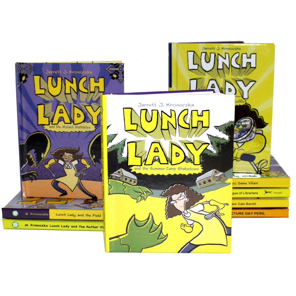 Middle Grade Books (Grades 4-8) - Lunch Lady Graphic Novel 10 Book Set