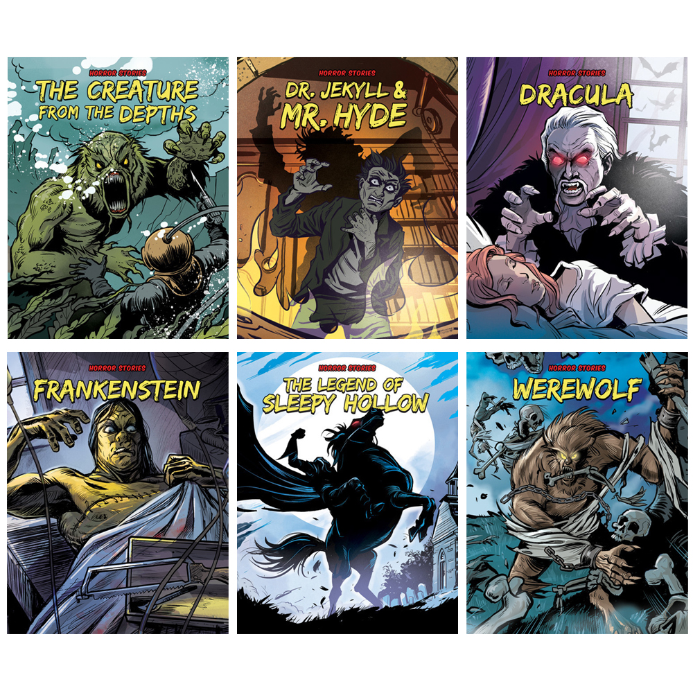 Middle Grade Books (Grades 4-8) - Horror Stories 6 Book Set