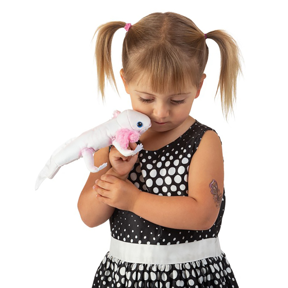 Hand Puppets & Plush - Folkmanis® Axolotl Finger Puppet