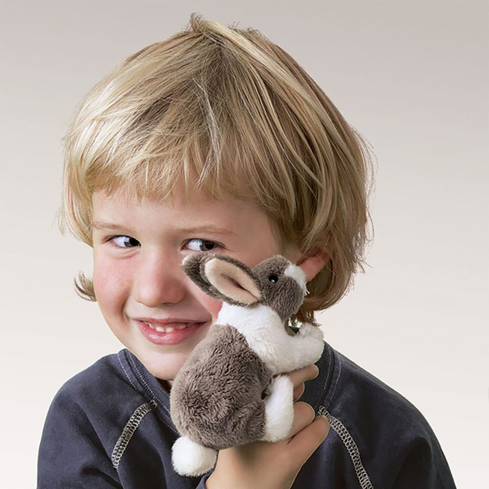 Hand Puppets & Plush - Folkmanis® Mini Bunny Rabbit Finger Puppet