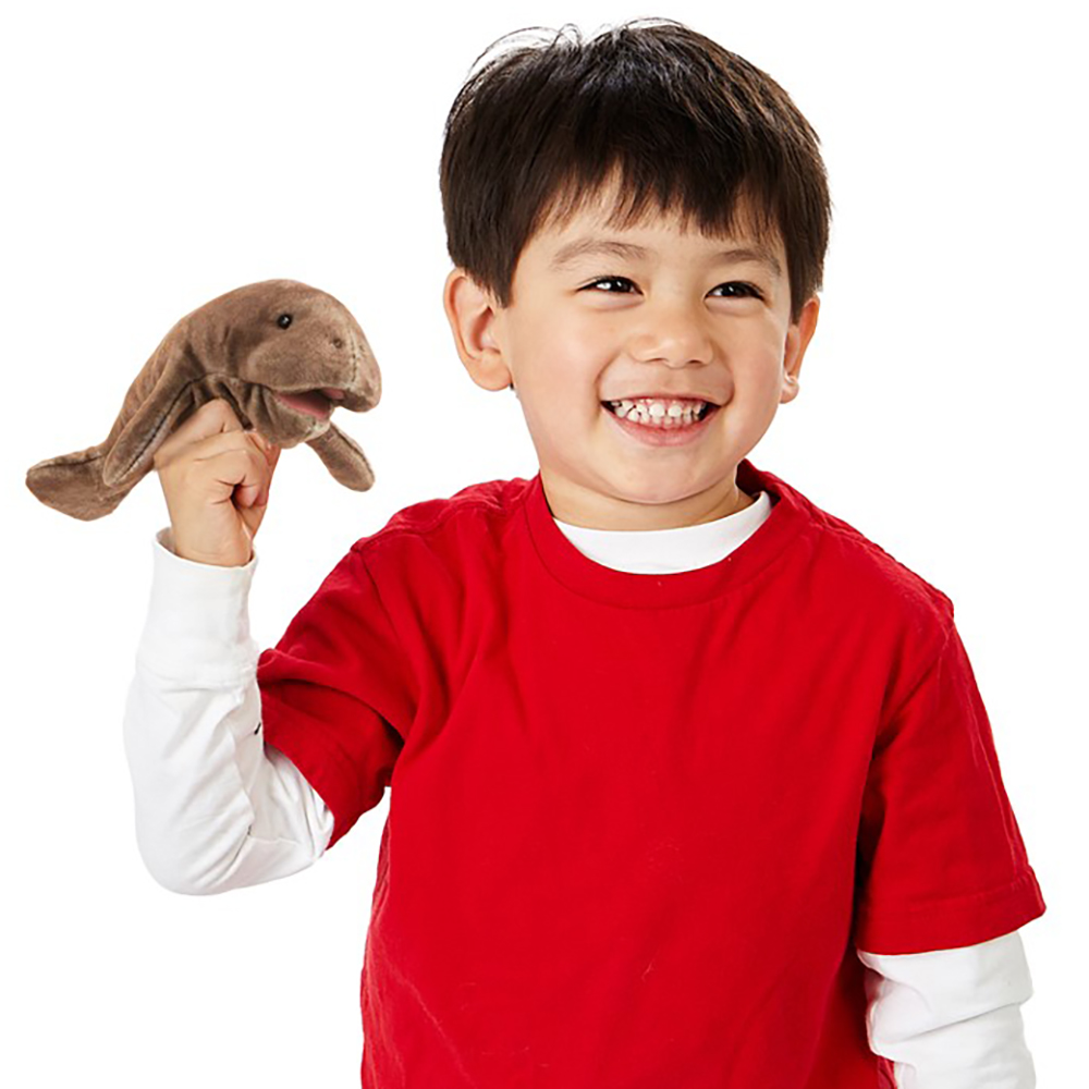 Hand Puppets & Plush - Folkmanis® Mini Manatee Finger Puppet