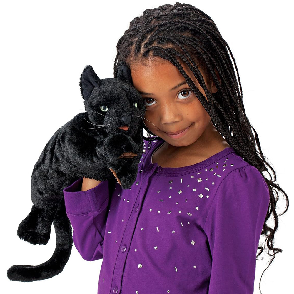 Hand Puppets & Plush - Folkmanis® Black Cat Hand Puppet