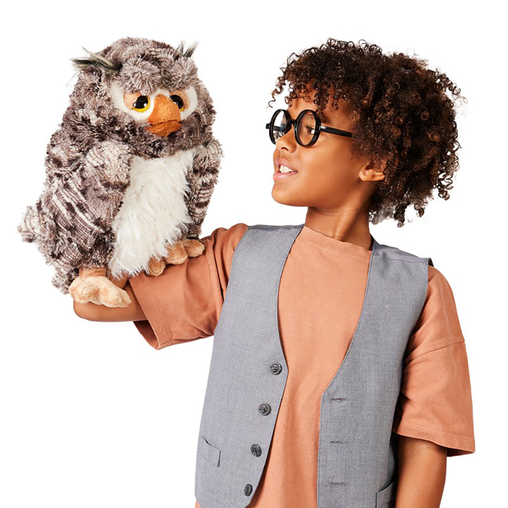 Hand Puppets & Plush - Folkmanis® Wise owl Hand Puppet
