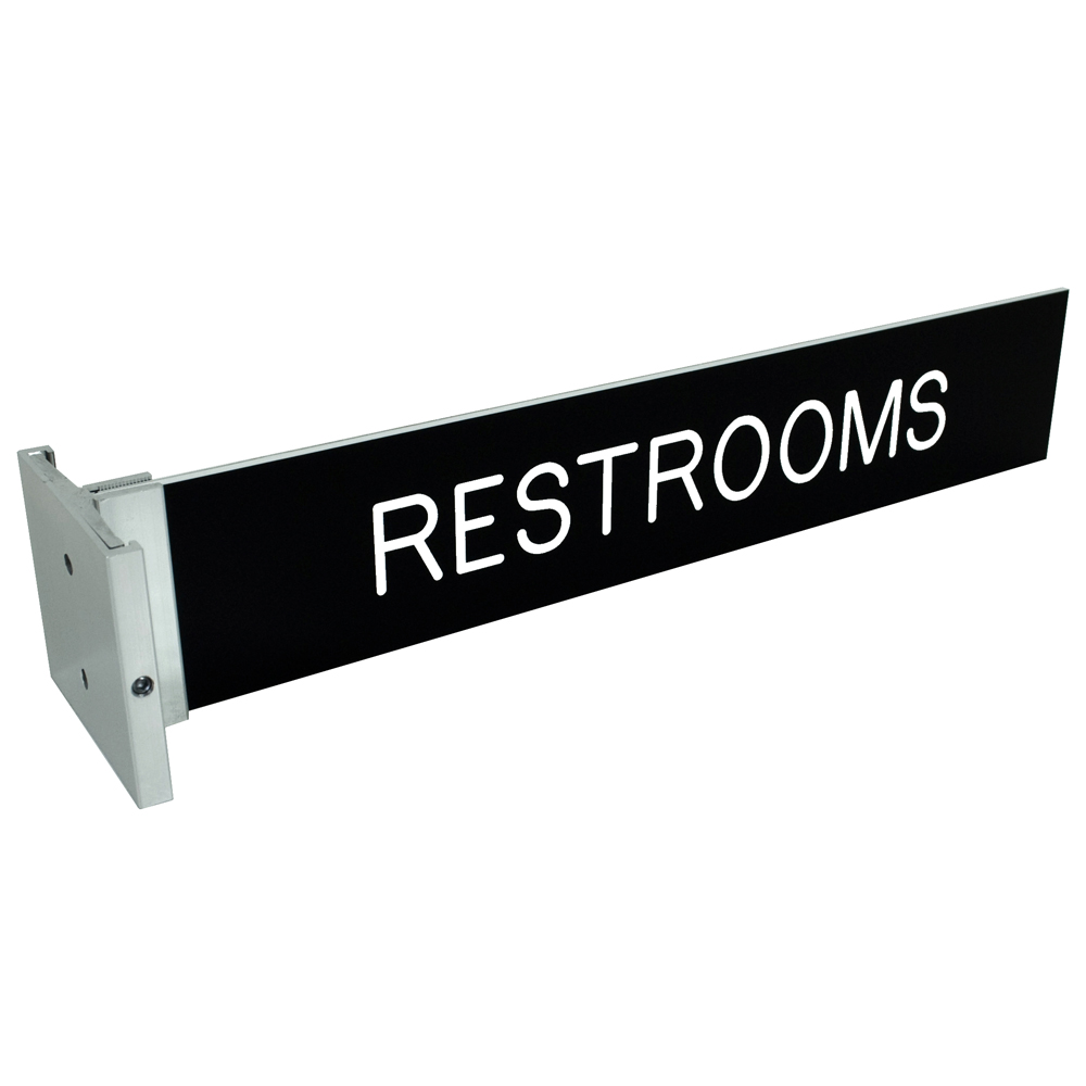 Engraved Signs & Letters - TLS™ Double-Sided Sign Corridor / Wall Bracket