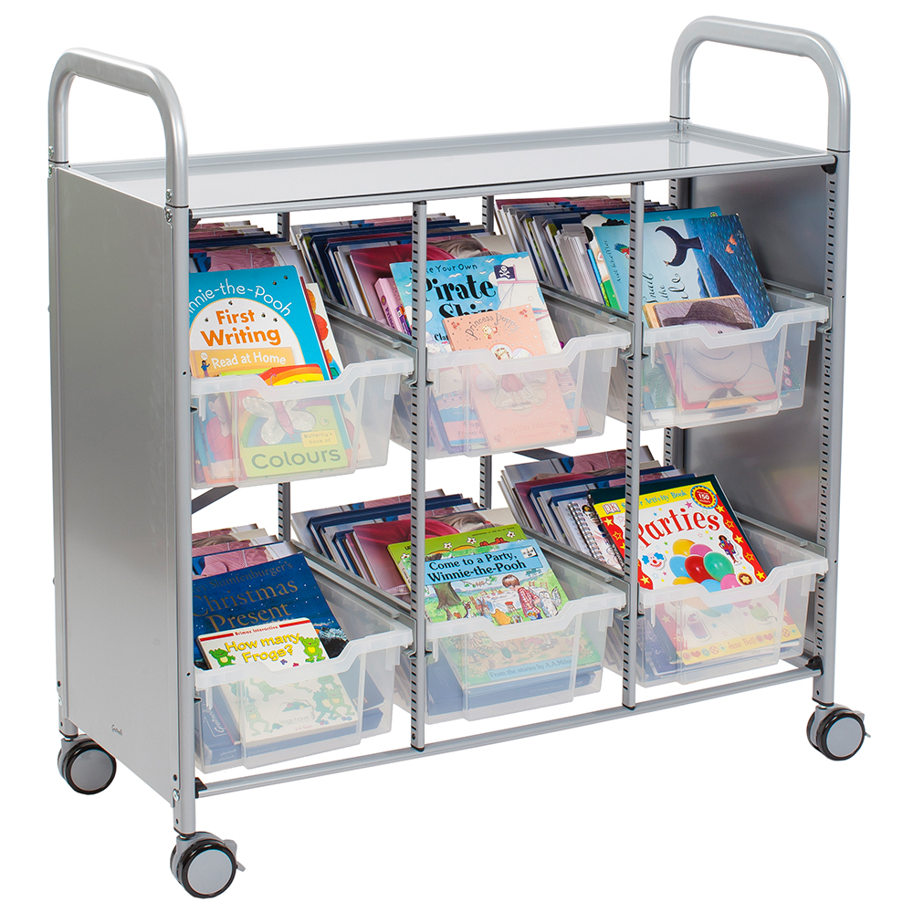 Storage Carts - Gratnells® Callero Triple Storage Cart - Library Unit ...