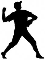 All Yard Shadows - Baseball Pitcher Shadow Wood Pattern