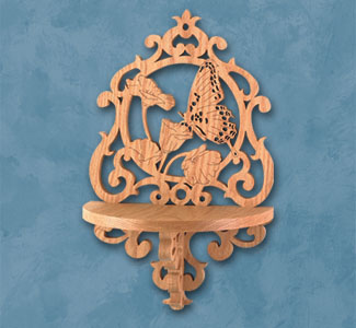 Other Bird Project Patterns - Butterfly Shelf Scroll Saw Pattern