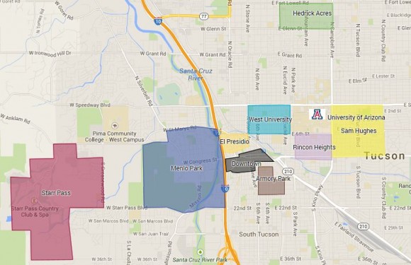 University Of Arizona Tucson Map Tucson, TUCSON MAP, Tucson Poster,