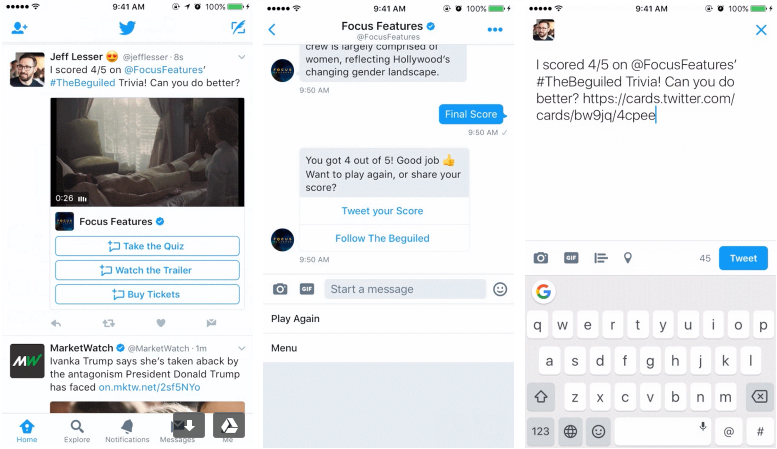 Cómo funcionan los nuevos botones en los Mensajes Directos de Twitter