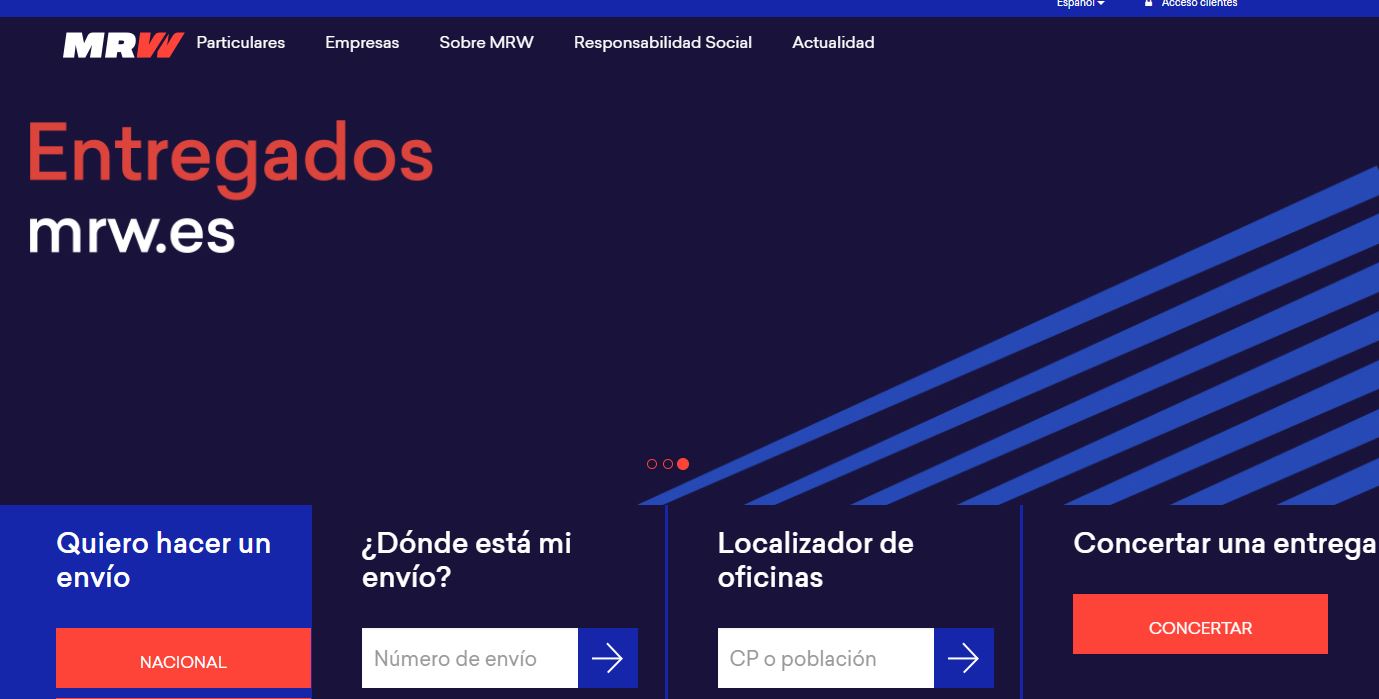 La empresa de mensajería MRW renueva su logotipo