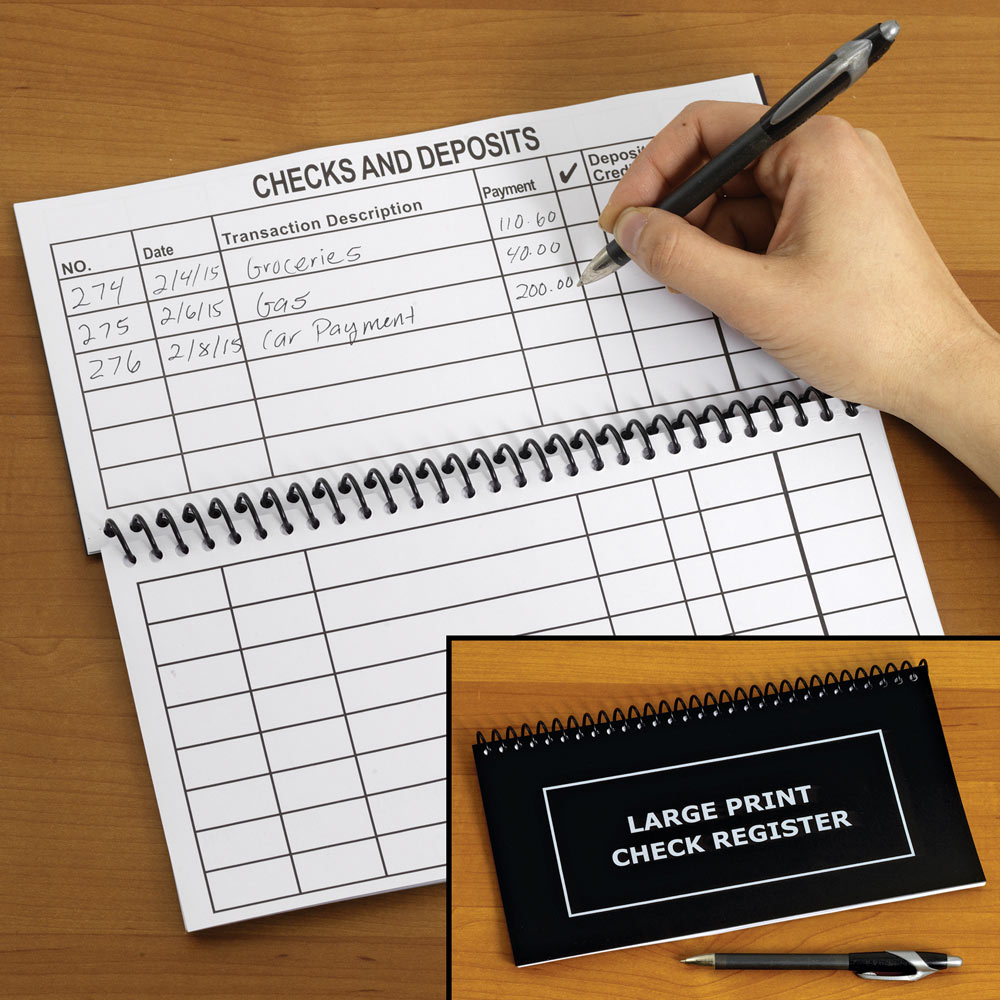 Large Print Check Register Spilsbury Large Print Check Register Spilsbury
