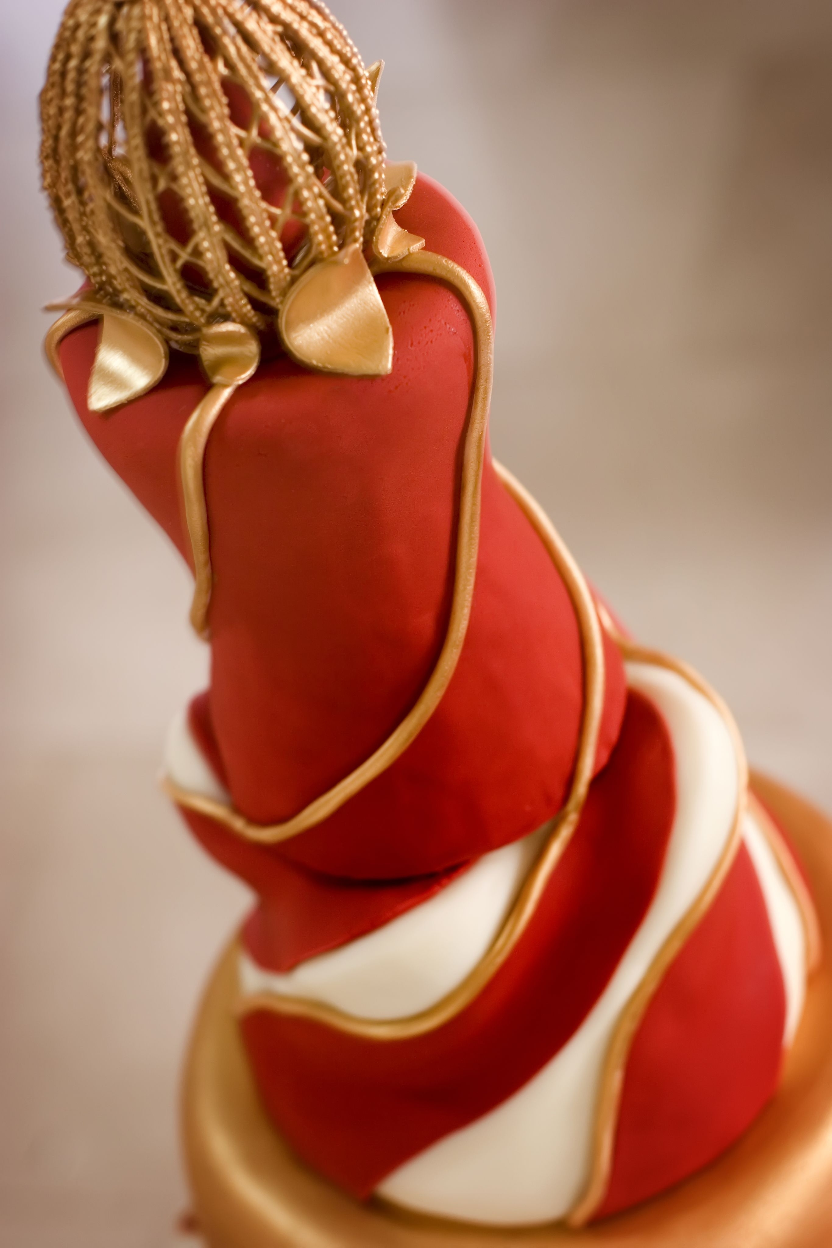 Gold Gate Wedding Cake - CakeCentral.com