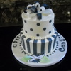 Navy Blue/white Graduation Cake - CakeCentral.com