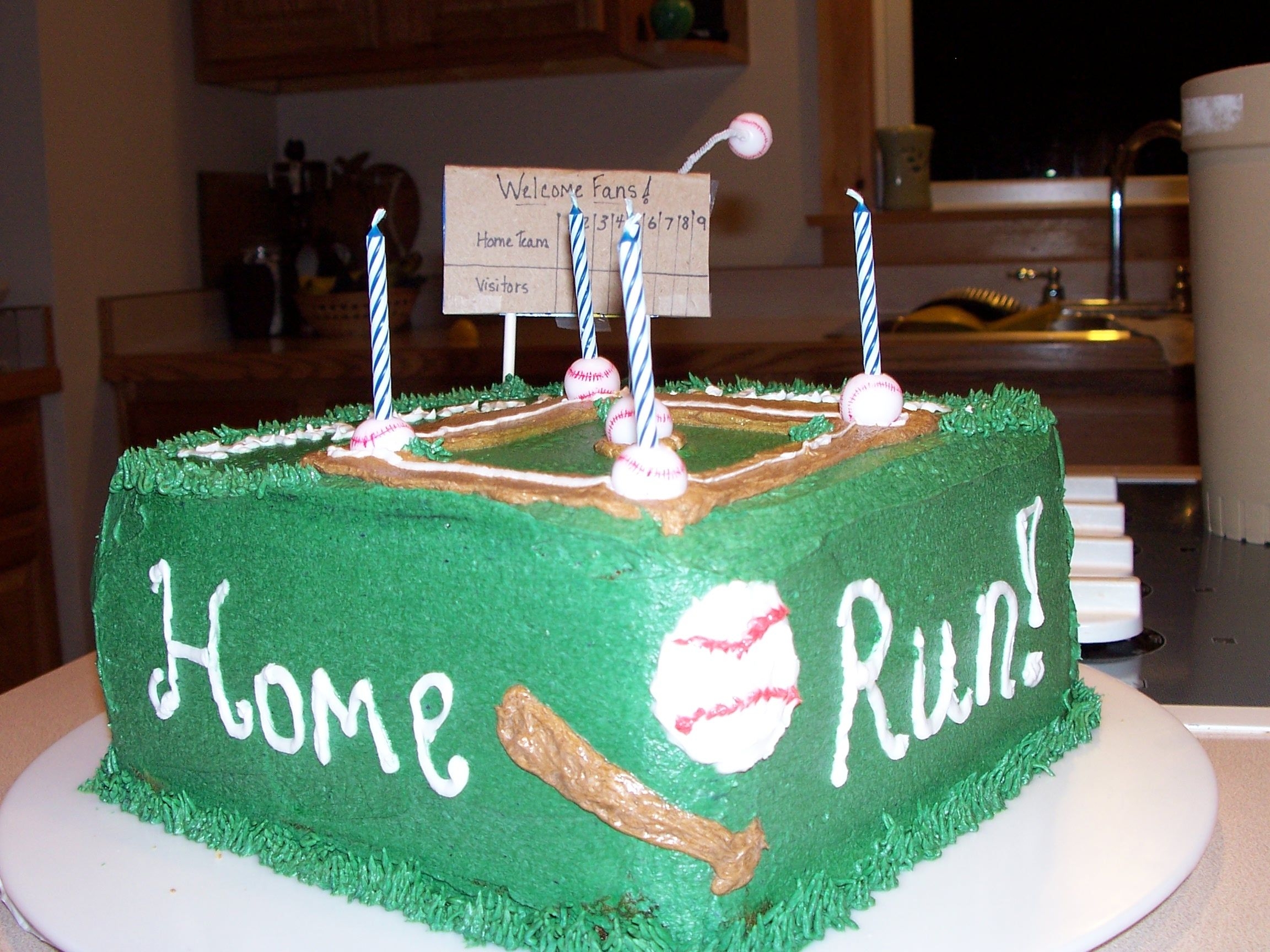 Square Baseball Cake - CakeCentral.com