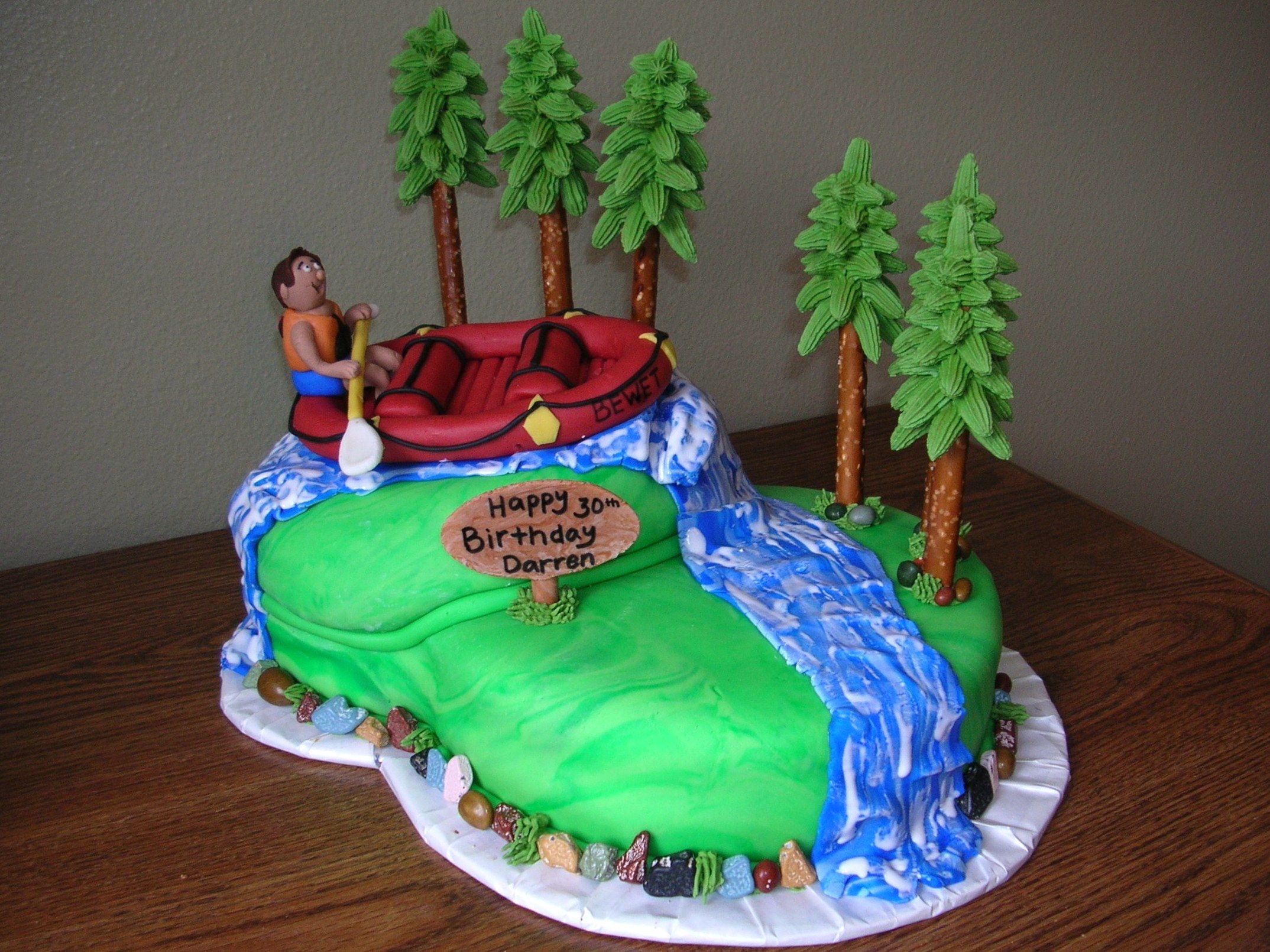 River Rafting Theme Cake - CakeCentral.com