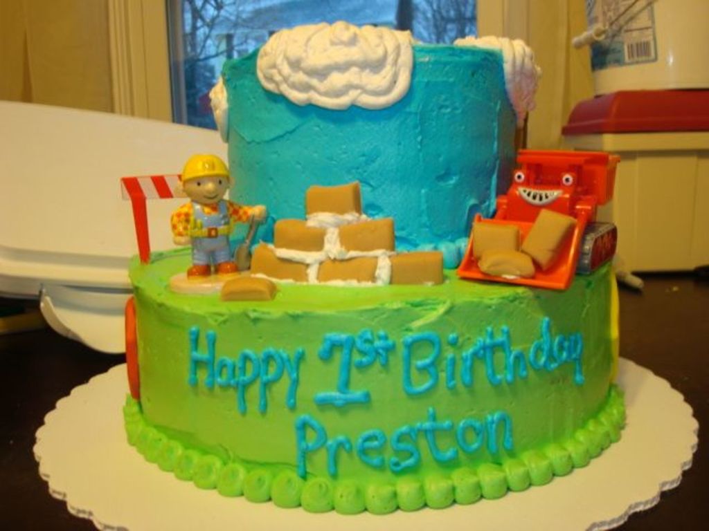 Bob The Builder Birthday Cake Construction Theme Cake With Crane By