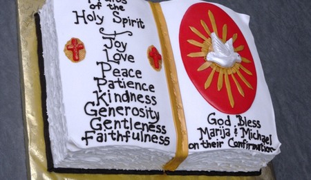 Simple Confirmation Cake - CakeCentral.com