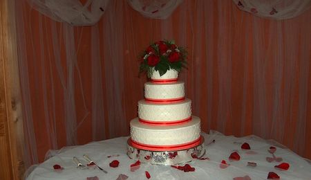 Tilted Red Roses Cake - CakeCentral.com