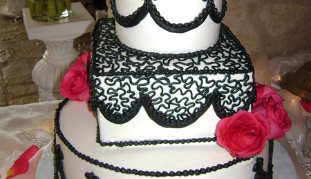3 Tier Wedding Cake With Scrollwork - CakeCentral.com