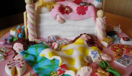 Slumber Party Sleep Over Bed Mini Cake - CakeCentral.com