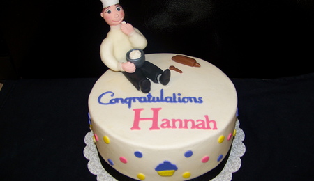 Blue And Gold Graduation Cake - CakeCentral.com