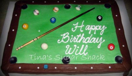Billiards Pool Table Cake - CakeCentral.com