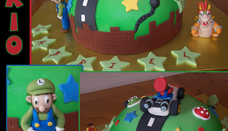 Mario Bros Theme Graduation Cake - CakeCentral.com