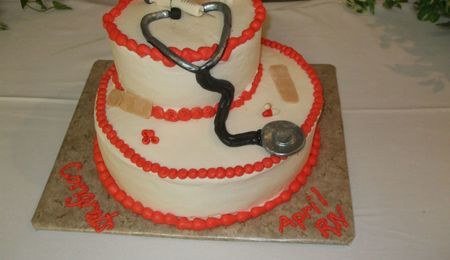 Nurse Scrub Graduation Cake - CakeCentral.com