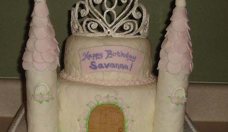 Purple Princess Castle Cake - CakeCentral.com