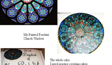 Stained Glass Cross Window Cake - CakeCentral.com