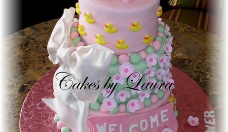 Baptism Cake With Chocolate Praying Hands / Rosaries In Chocolate - CakeCentral.com