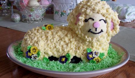 Easter Lamb Cake - CakeCentral.com