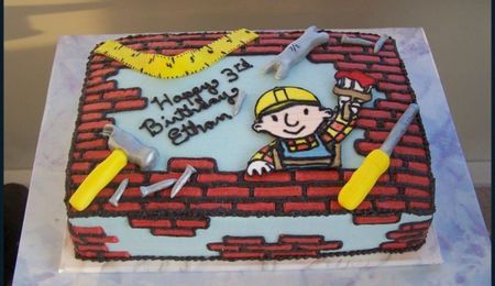Construction Themed Sheet Cake - CakeCentral.com