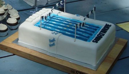 Marlins Swim Team Cake - CakeCentral.com