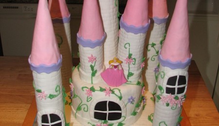 Purple Princess Castle Cake - CakeCentral.com
