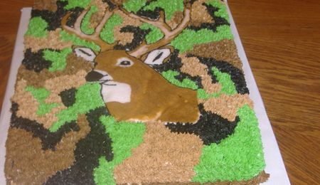 Turkey Hunting Cake With Shotgun Shells - CakeCentral.com