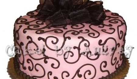 Captiva Cake Pink And Brown - CakeCentral.com