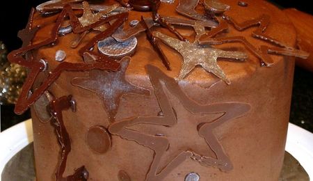 Metallic Blue And Silver Star Birthday Cake - CakeCentral.com