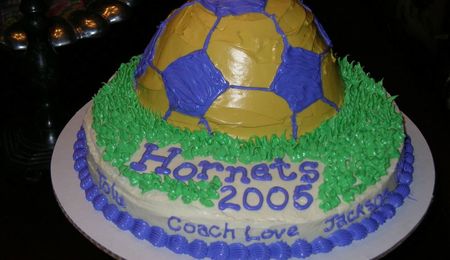 Soccer Team Cake - CakeCentral.com