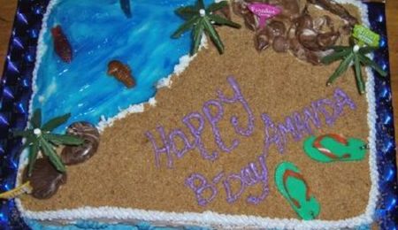 Vintage Beach Theme Wedding Cake - CakeCentral.com