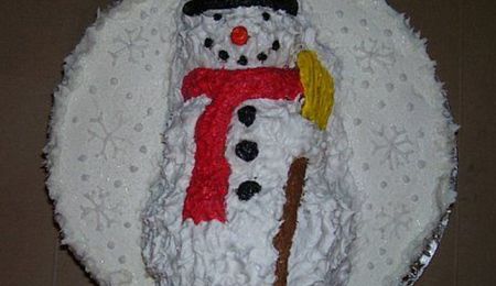 Snowman Sheet Cake - CakeCentral.com
