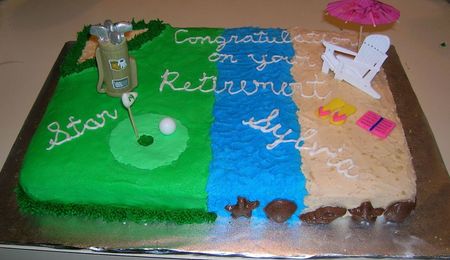Golf Themed Retirement Cake - CakeCentral.com