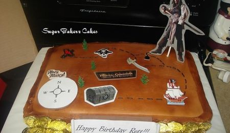 Treasure Chest And Map - CakeCentral.com