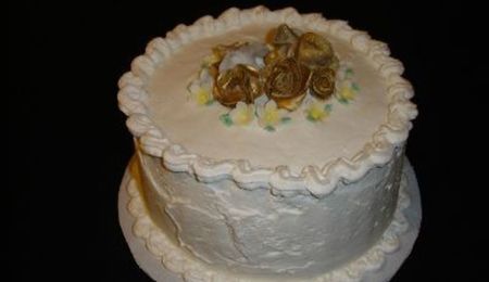 Gold Tipped Roses - CakeCentral.com